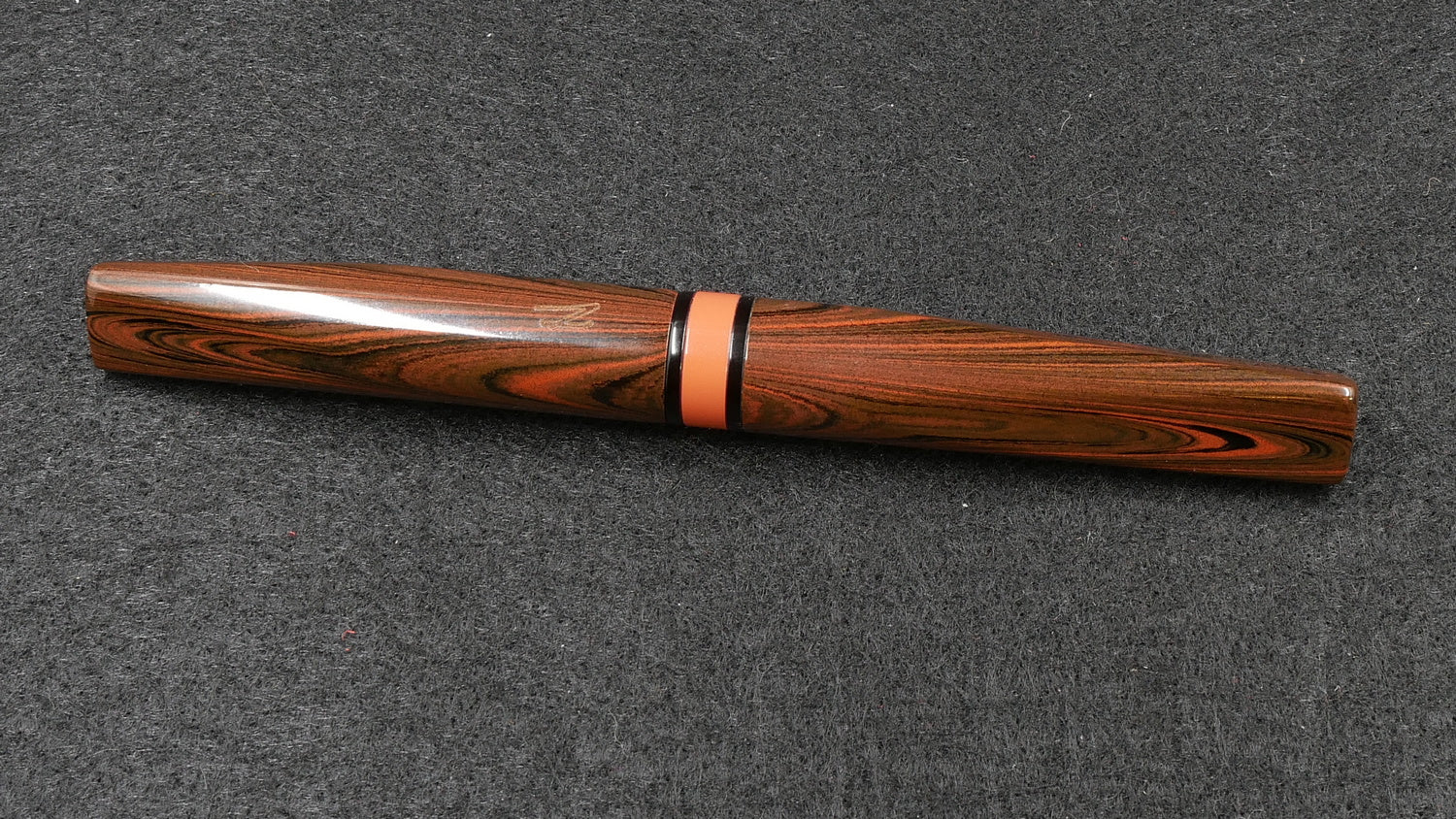 Prospector - Small - Nikko Orange triple ripple and solid black ebonit ...