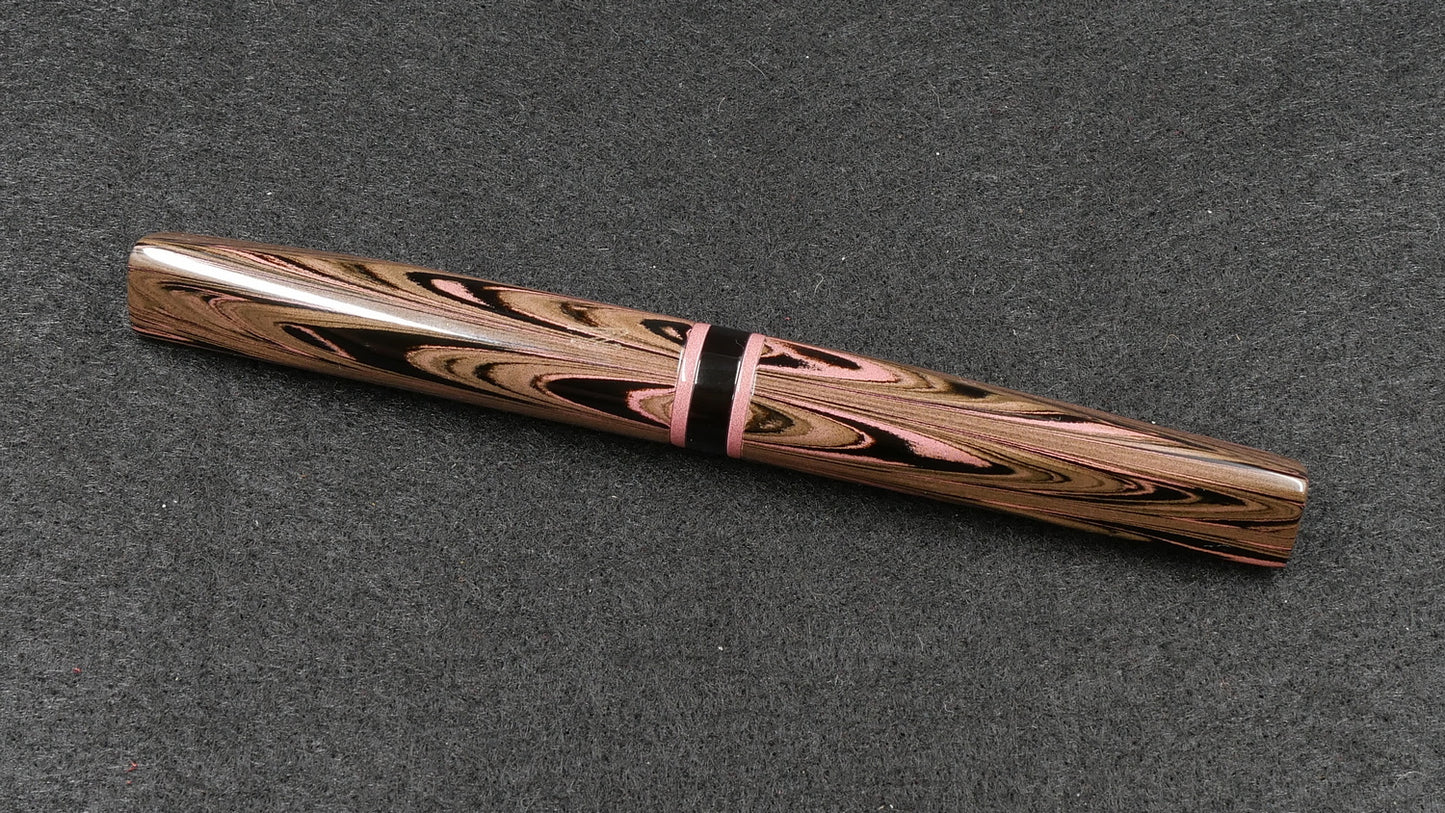 Prospector - Small - Nikko Pink ripple and solid pink ebonite - Jowo ...